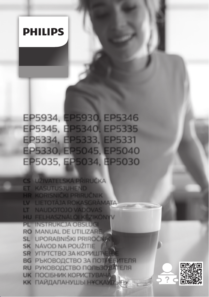 Vadovas Philips EP5331 Espresso kavos aparatas