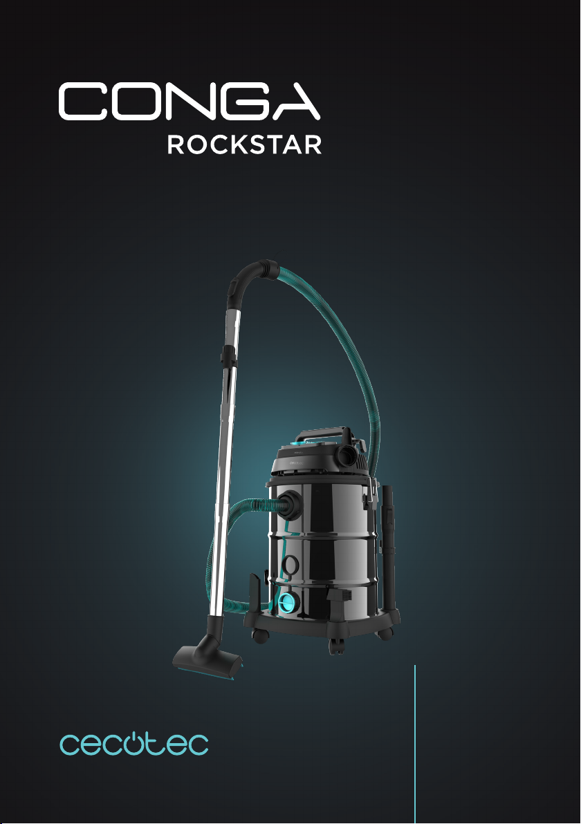 Manuál Cecotec Conga Rockstar Wet & Dry Steel Pro Tool Vysavač
