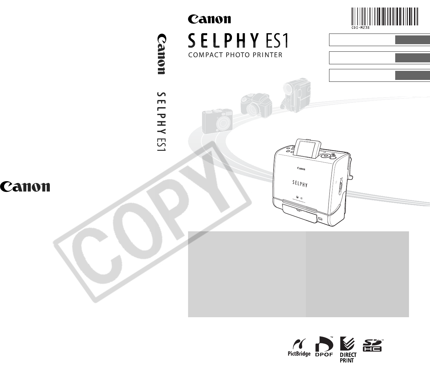Handleiding Canon Selphy ES1 Printer