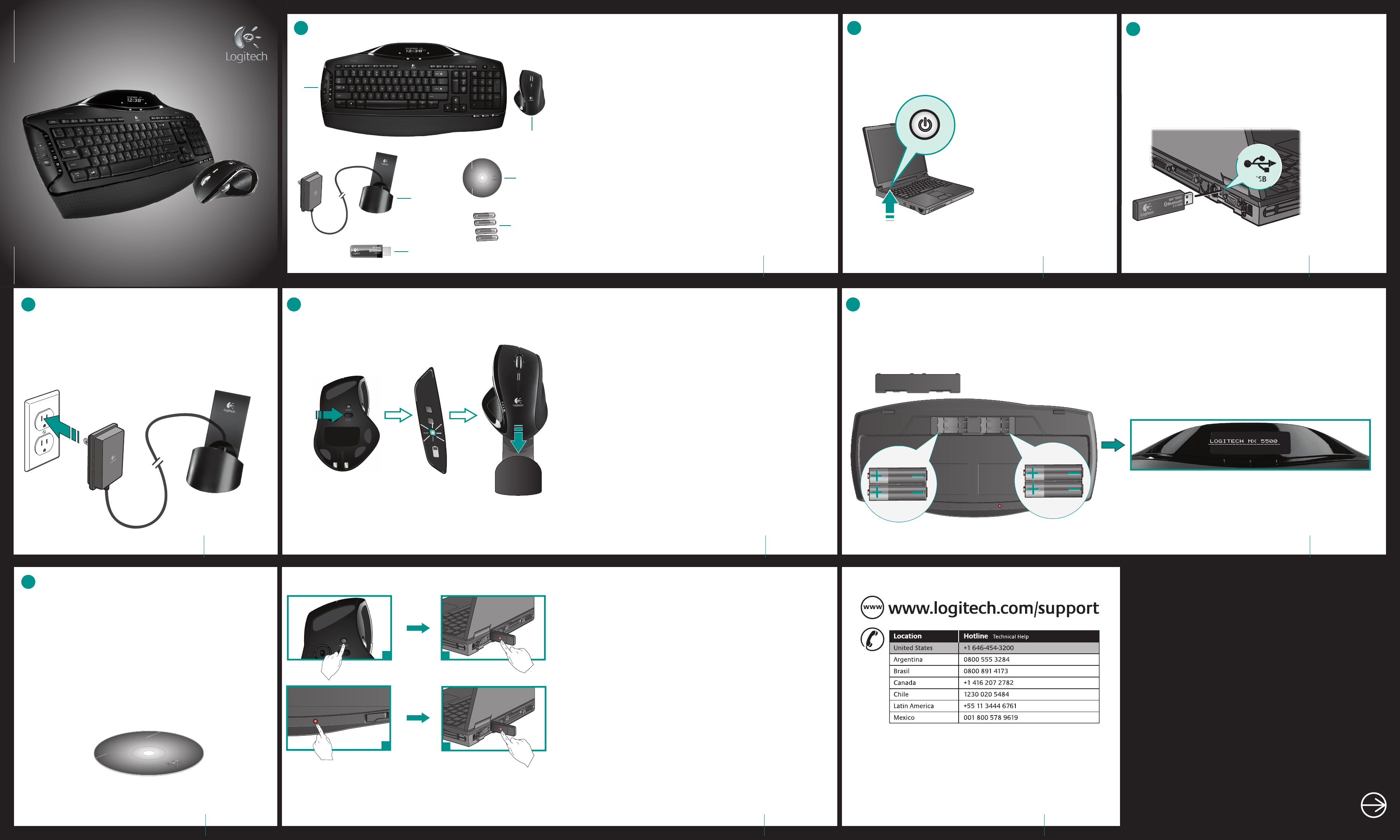 Handleiding Logitech MX 5500 Revolution Toetsenbord