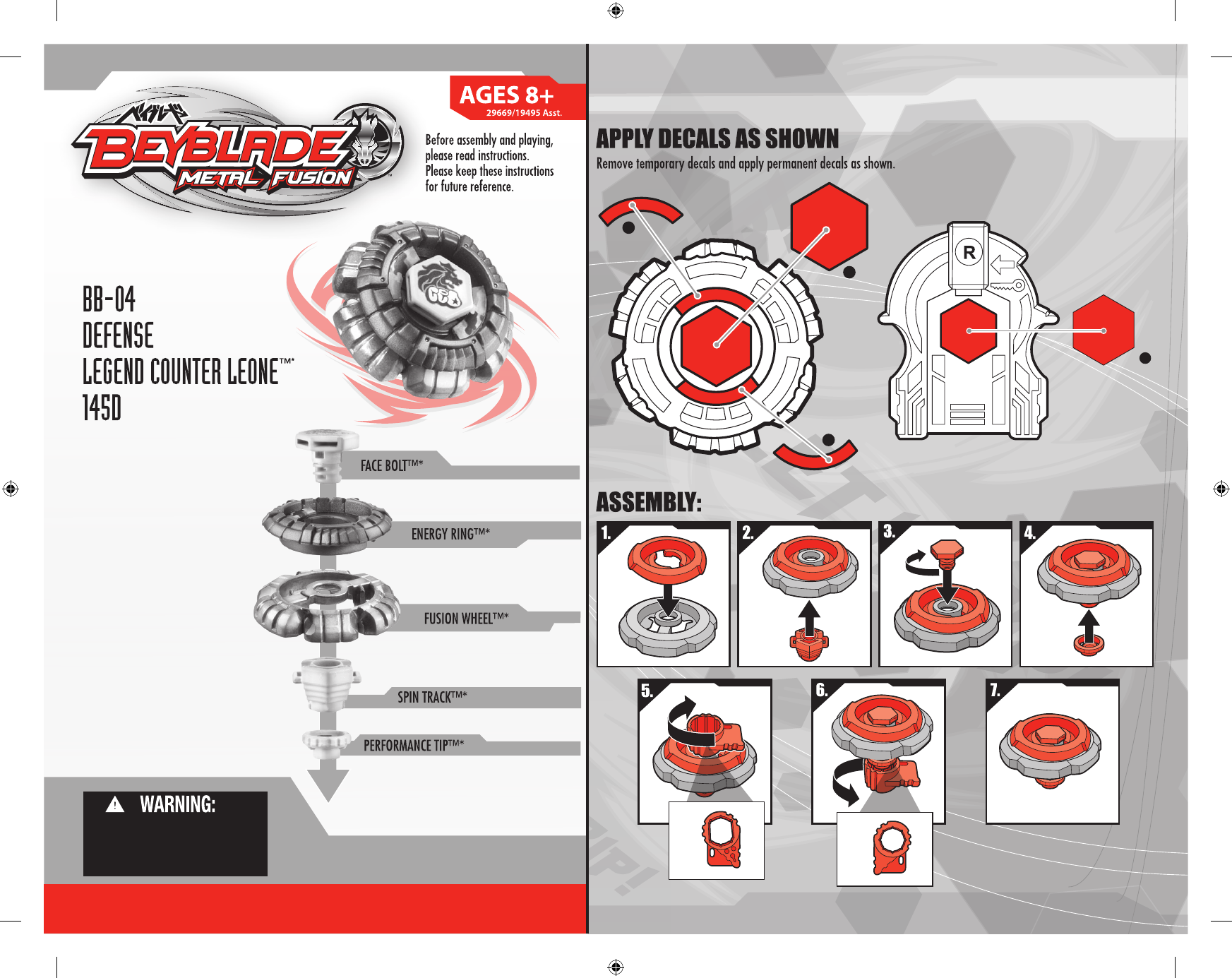 Handleiding Hasbro Beyblade Defense Legend Counter Leon