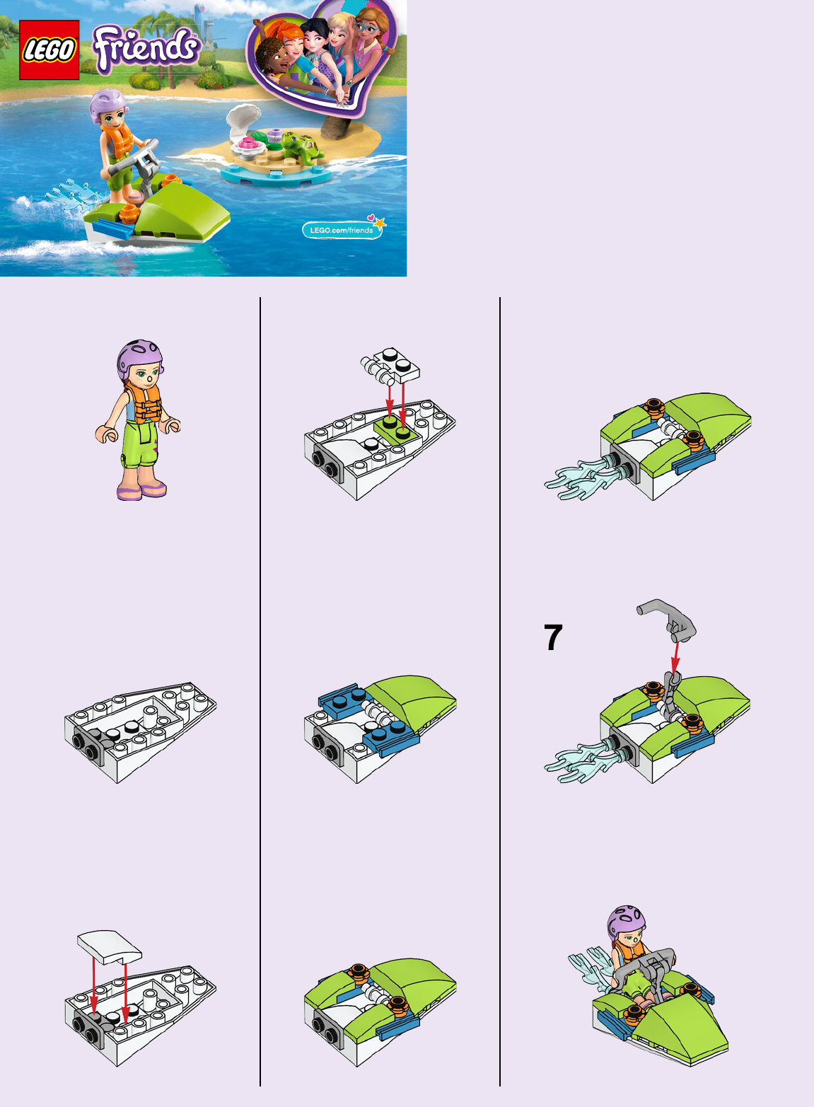 Handleiding Lego set 30410 Friends Mias waterscooter
