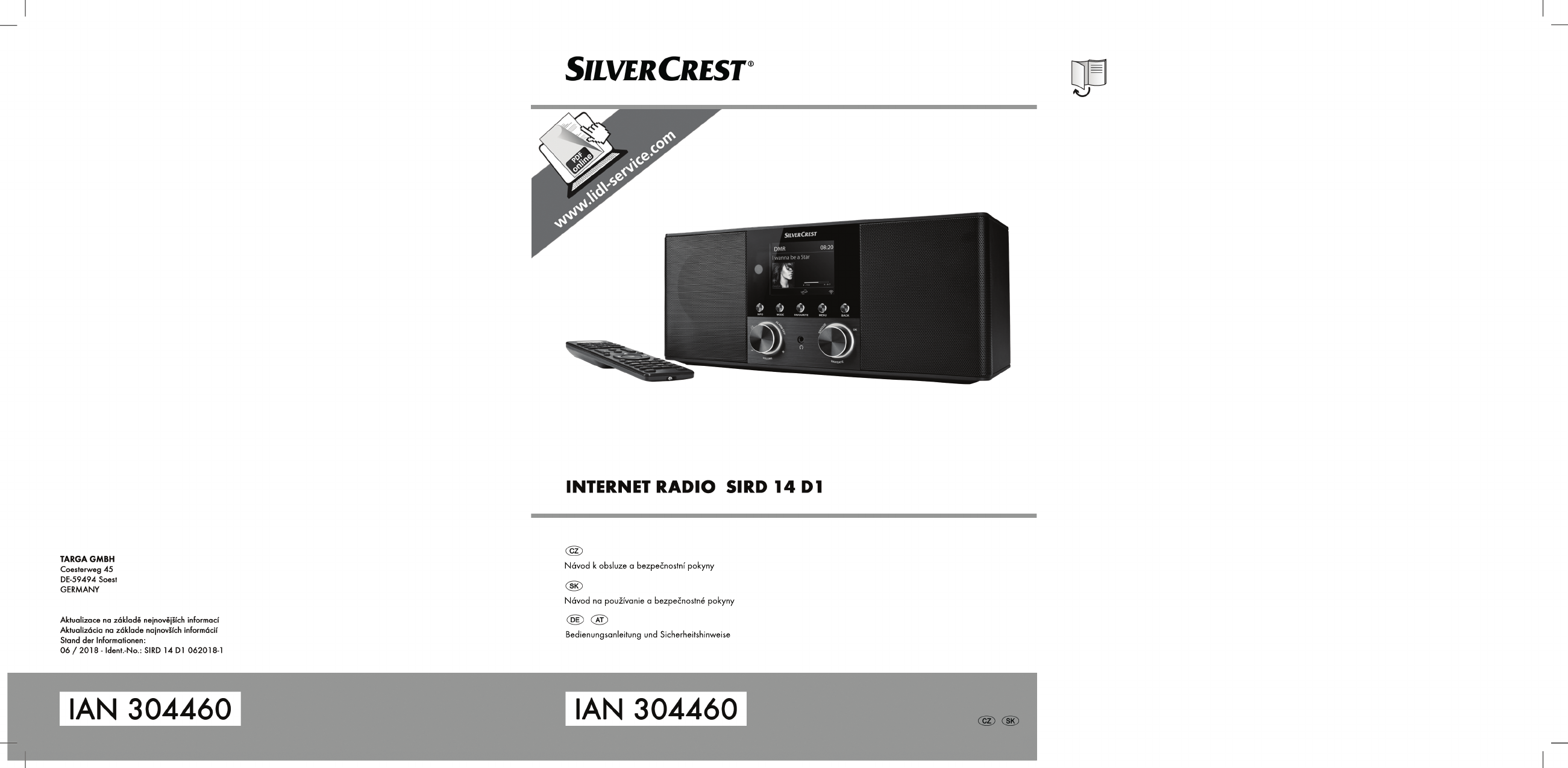 Bedienungsanleitung SilverCrest SIRD 14 D1 Radio