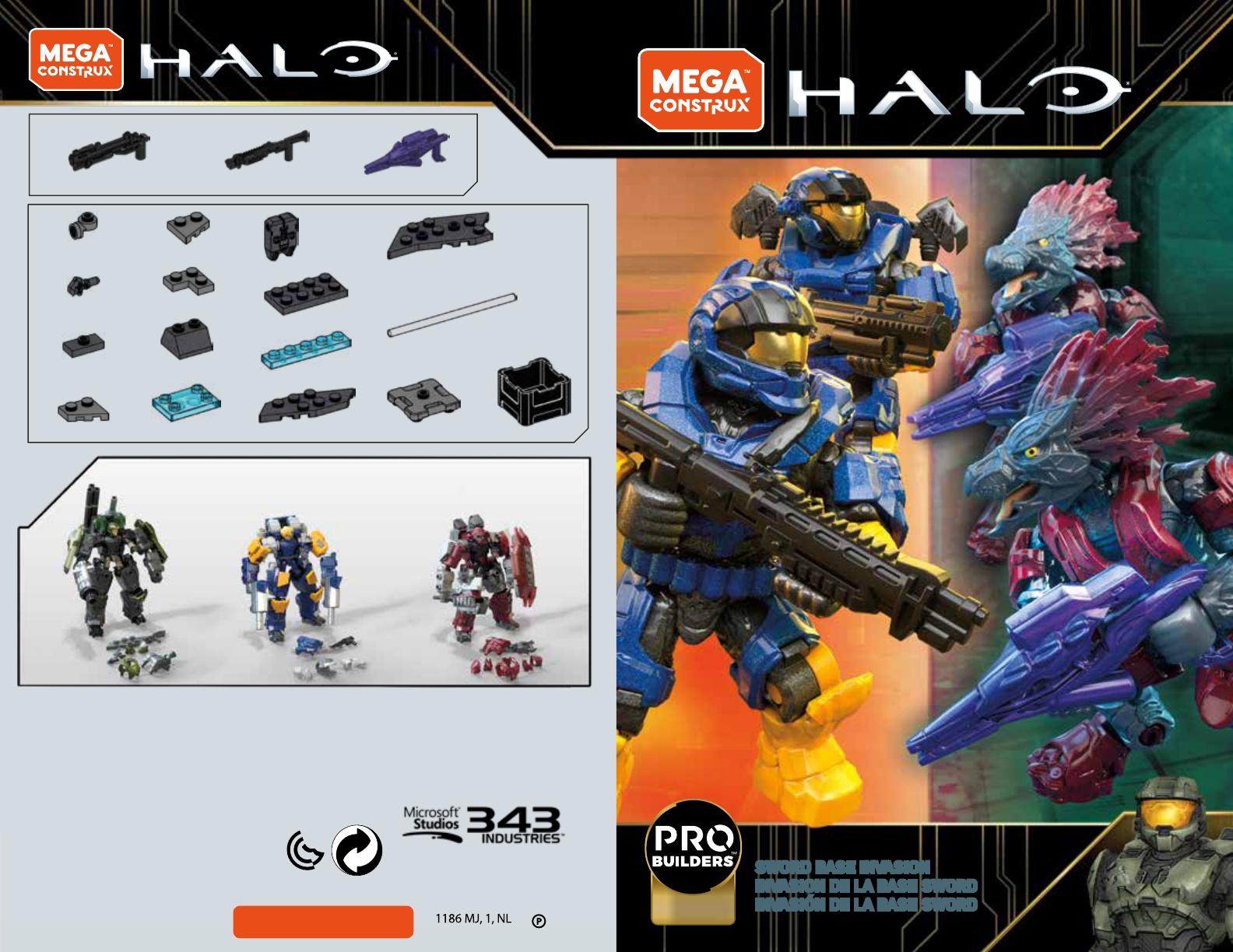 Manual Mega Construx set GLB75 Halo Sword Base Invasion
