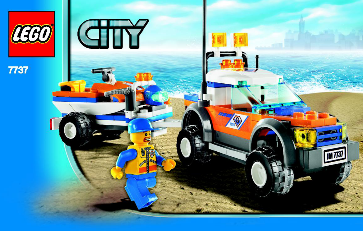 Manual Lego set 7737 City Coast guard 4WD and jet scooter