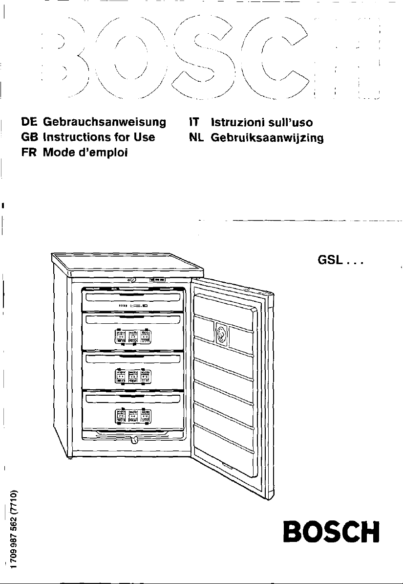 Bosch Bedienungsanleitung Gefrierschrank