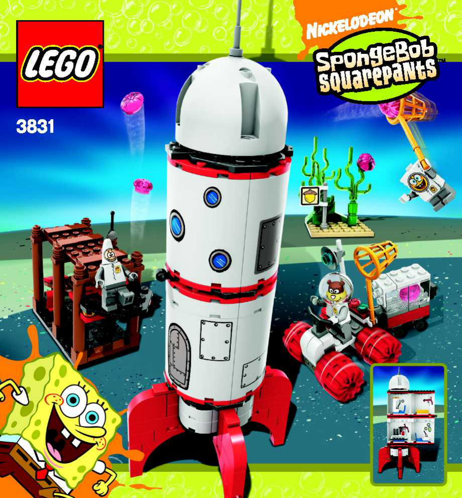 Handleiding Lego set 3831 SpongeBob SquarePants Raket ahoy
