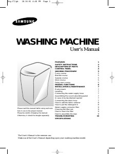 Handleiding Samsung WA70K3 Wasmachine