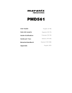 Manual de uso Marantz PMD561 Grabadora de voz
