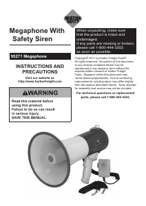Manual Western Safety 95271 Megaphone
