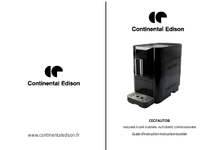 Manual Continental Edison CECFAUTOB Coffee Machine
