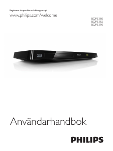 Bruksanvisning Philips BDP3382 Blu-ray spelare
