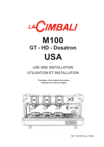Manual La Cimbali M100 GT-HD Dosatron Espresso Machine