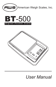 Manual AWS BT-500 Industrial scale