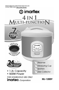 Manual Imarflex IRJ-1200Y Rice Cooker