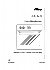 Juno Backofen Alt Bedienungsanleitung