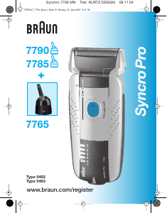 Handleiding Braun 7785 SyncroPro Scheerapparaat